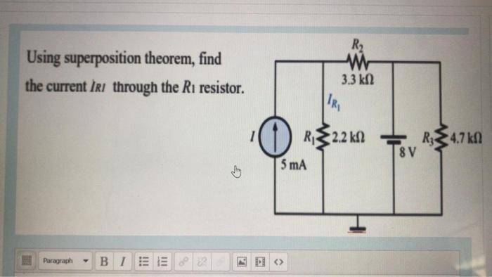 Solved Using superposition theorem, find the current Iri | Chegg.com