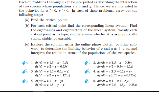 Solved Each of Problems 1 through 6 can be interpreted as | Chegg.com