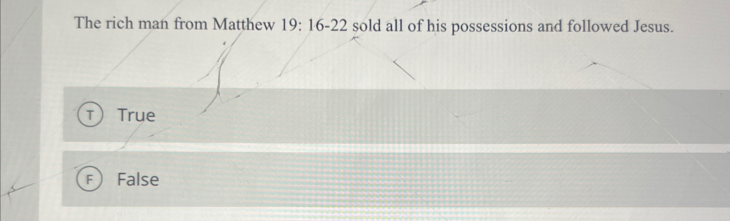 Solved The rich man from Matthew 19: 16-22 ﻿sold all of his | Chegg.com