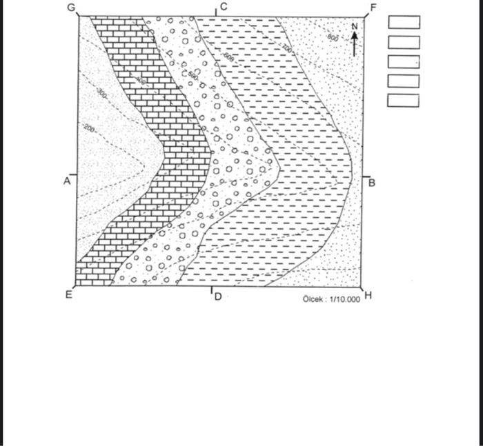 Solved APPLICATION1. In the geological map given below;a) | Chegg.com
