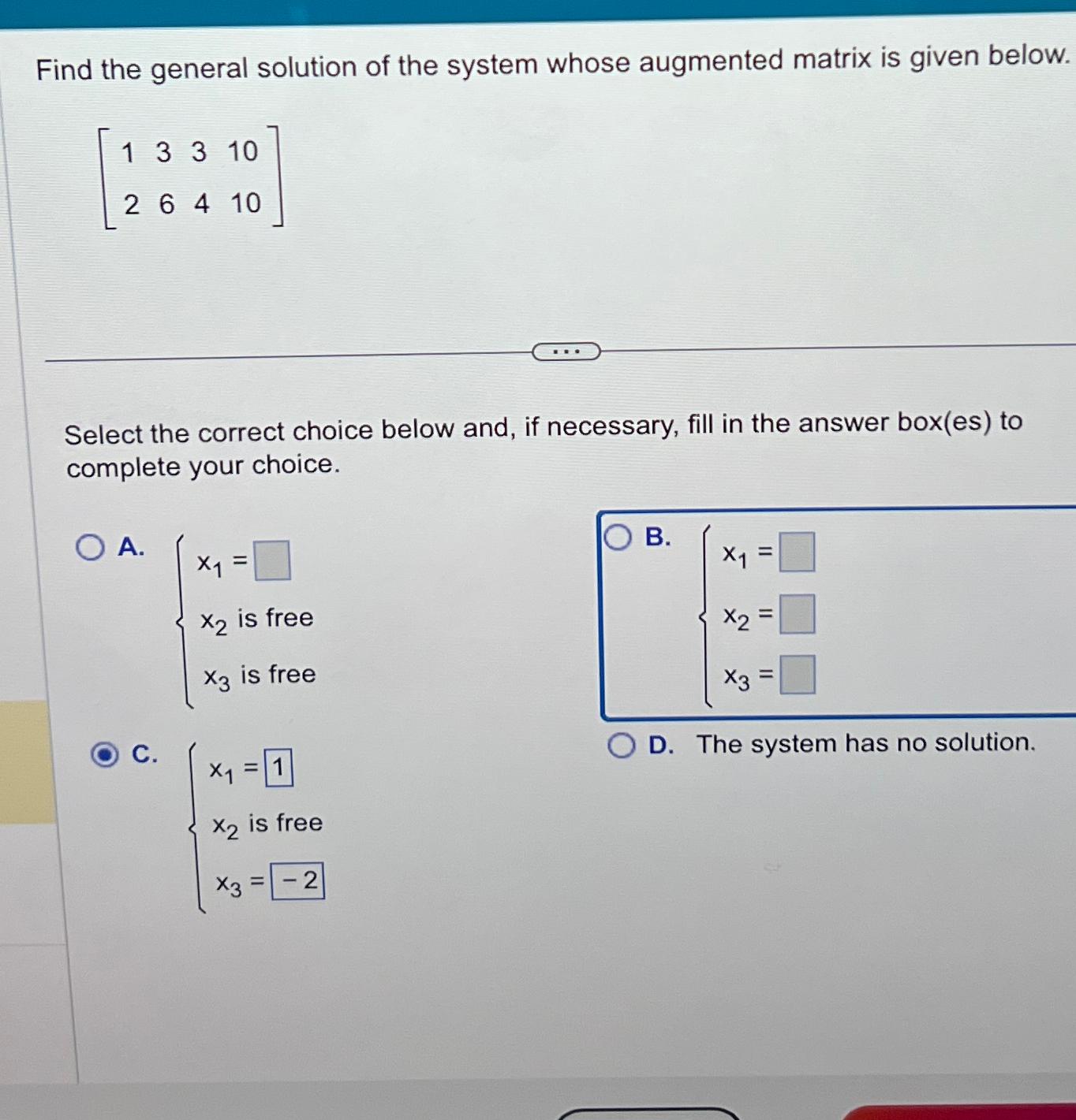 Find the general solution of the system whose | Chegg.com