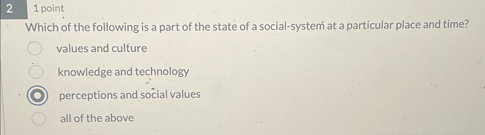 Solved 21 ﻿pointWhich of the following is a part of the | Chegg.com