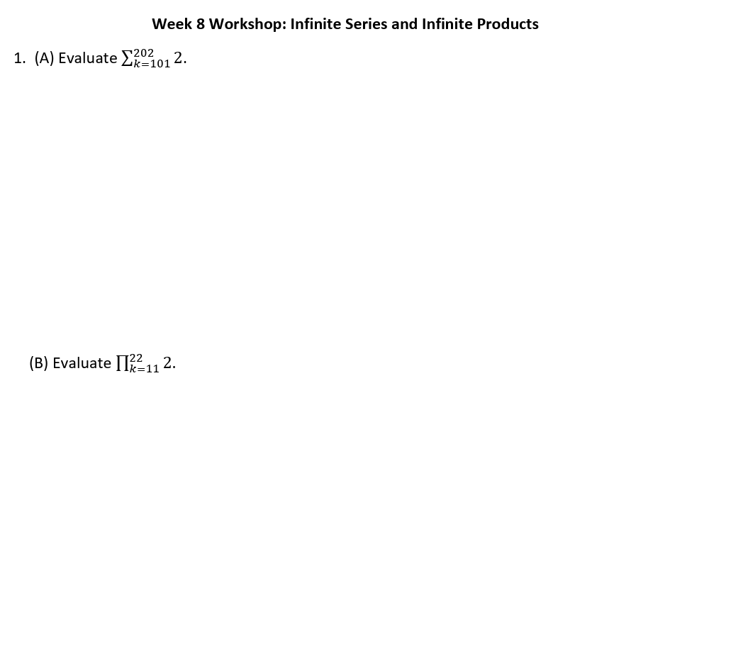 Solved Week 8 workshop Infinite Series And Infinite 0873
