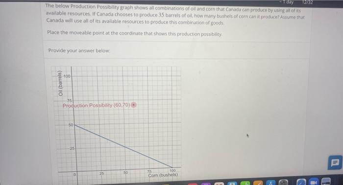Solved The below Production Possibility 8 raph shows all | Chegg.com