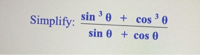 Solved Simplify: cosx+sin2xsecxSimplify: | Chegg.com