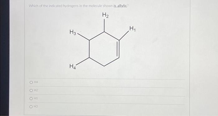 Solved Which of the indicated hydrogens in the molecule | Chegg.com