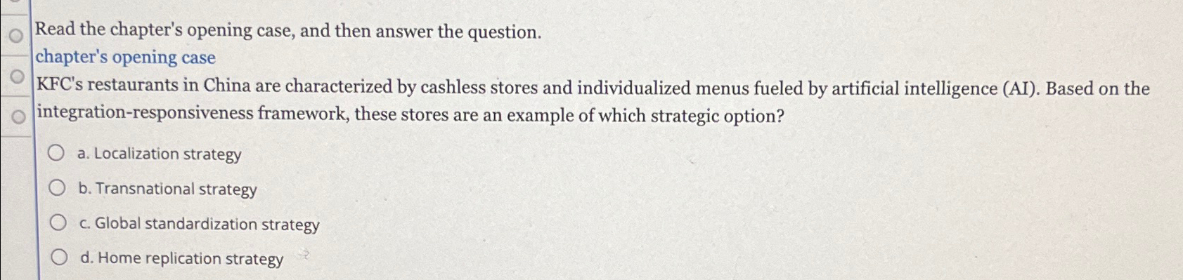 Solved Read the chapter's opening case, and then answer the | Chegg.com