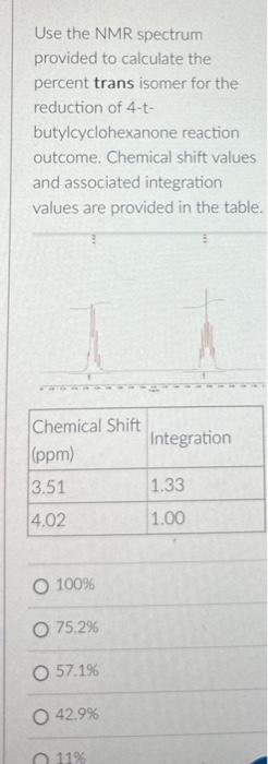 Solved Use the NMR spectrum provided to catculate the | Chegg.com