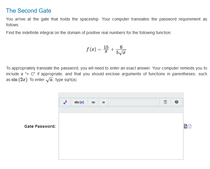 Solved The Second GateYou arrive at the gate that holds the | Chegg.com