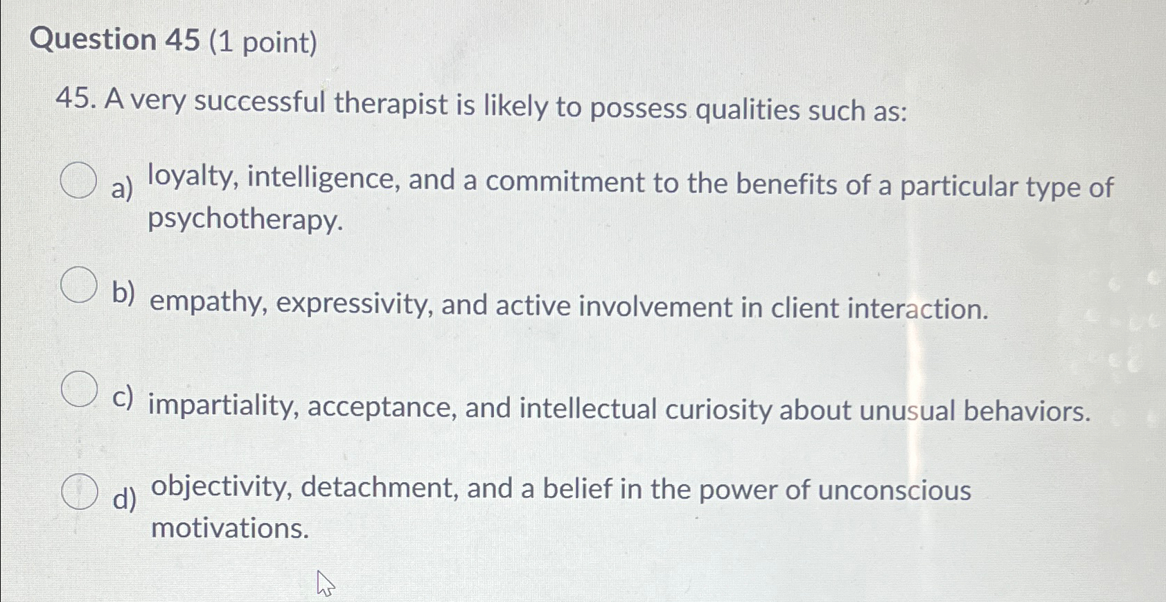 Solved Question 45 (1 ﻿point)45. ﻿A very successful | Chegg.com