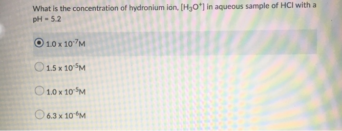 Solved What is the concentration of hydronium ion, [H30+) in | Chegg.com