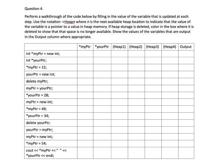 Solved Pointers And Dynamic Variables Assignment Question 1