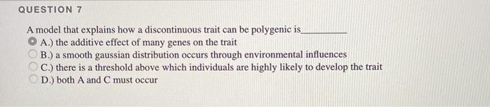 Solved QUESTION 7 A model that explains how a discontinuous | Chegg.com