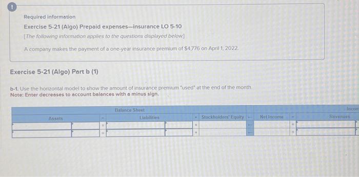 Solved Required information Exercise 5-21 (Algo) Prepaid | Chegg.com Solved Required information Exercise 5-21 (Algo) Prepaid | Chegg.com