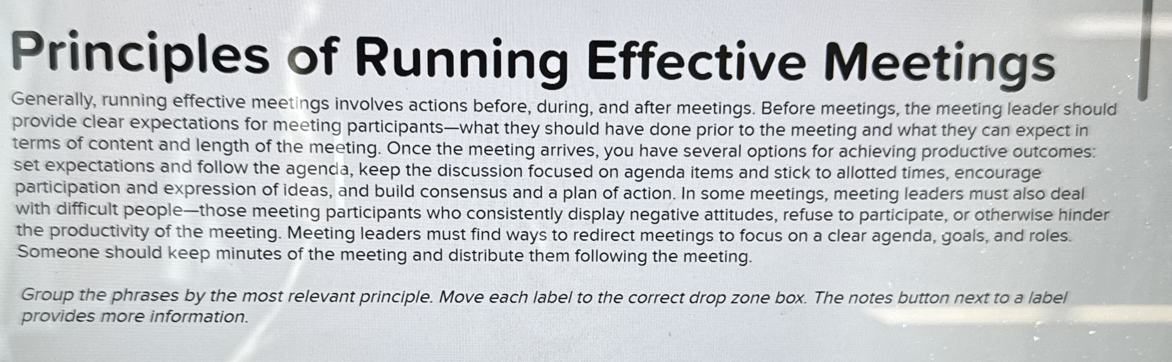 Principles of Running Effective Meetings set | Chegg.com
