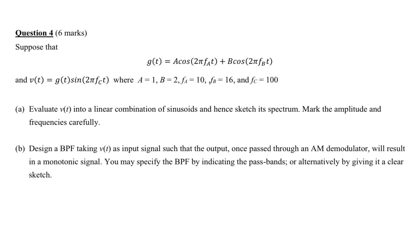 Solved Question 4 (6 ﻿marks)Suppose | Chegg.com