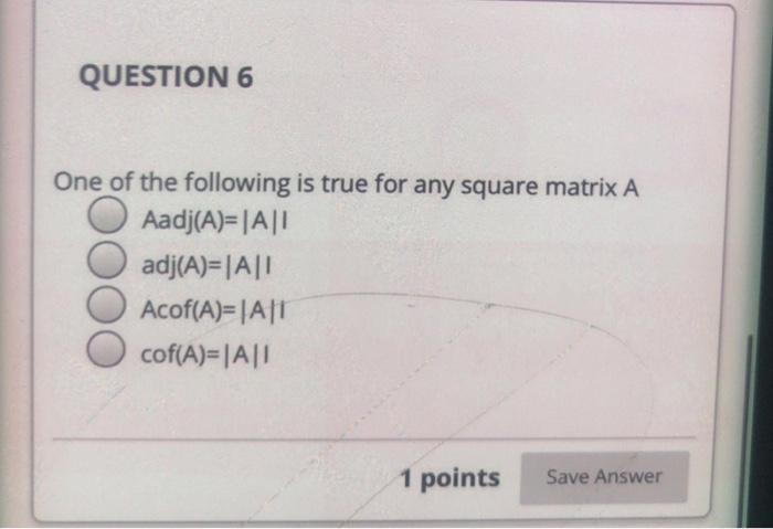 Solved QUESTION 1 If A is a 4x4 lower triangular matrix with | Chegg.com