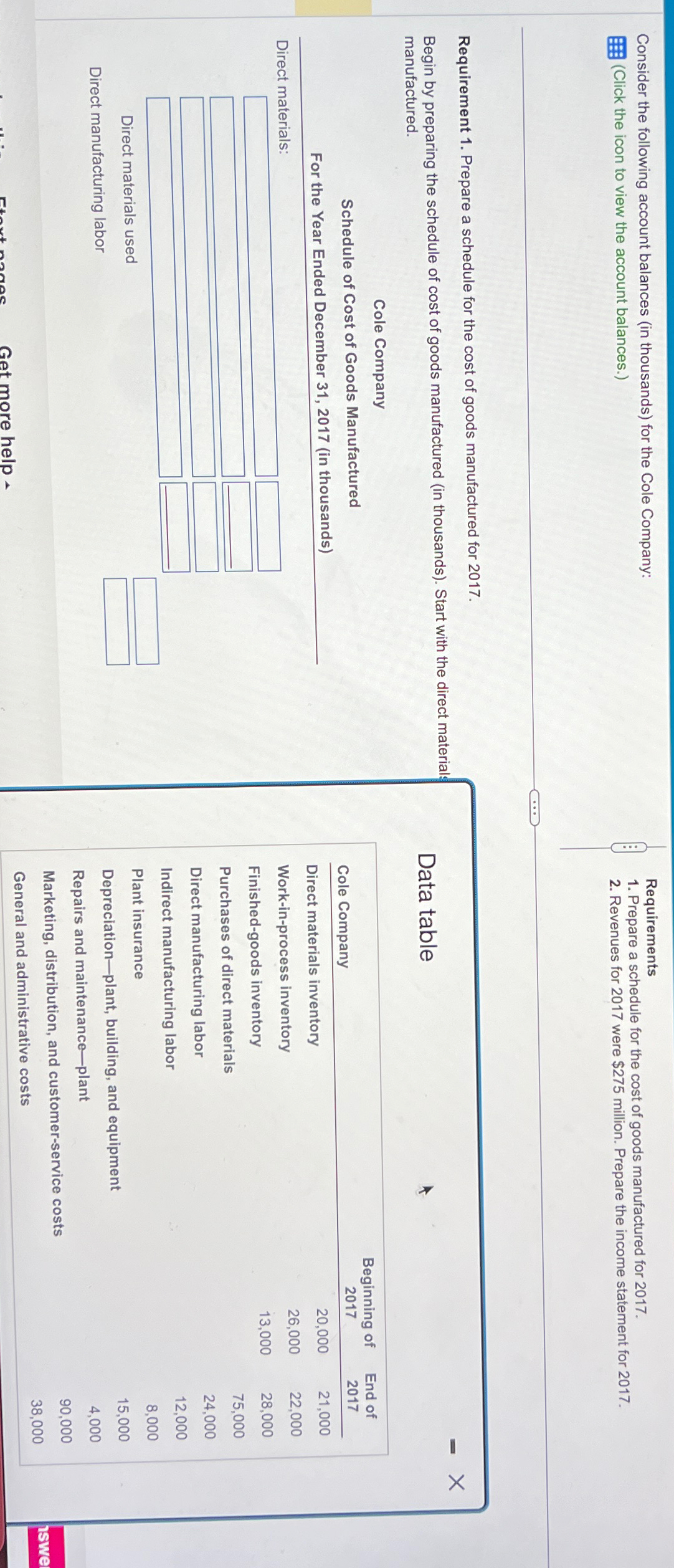 Solved Consider the following account balances (in | Chegg.com