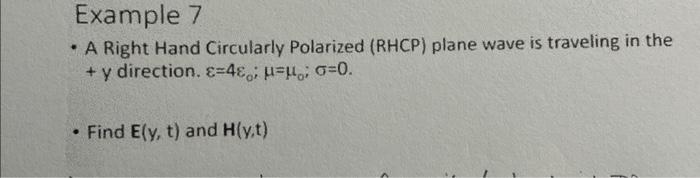 Solved - A Right Hand Circularly Polarized (RHCP) plane wave | Chegg.com