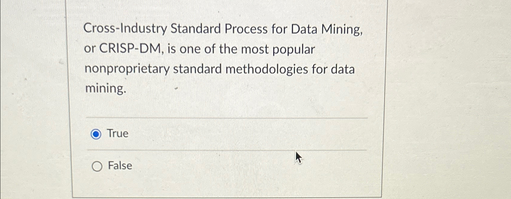 Solved Cross-Industry Standard Process for Data Mining, or | Chegg.com