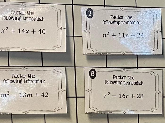 Solved Factor the trinomials | Chegg.com