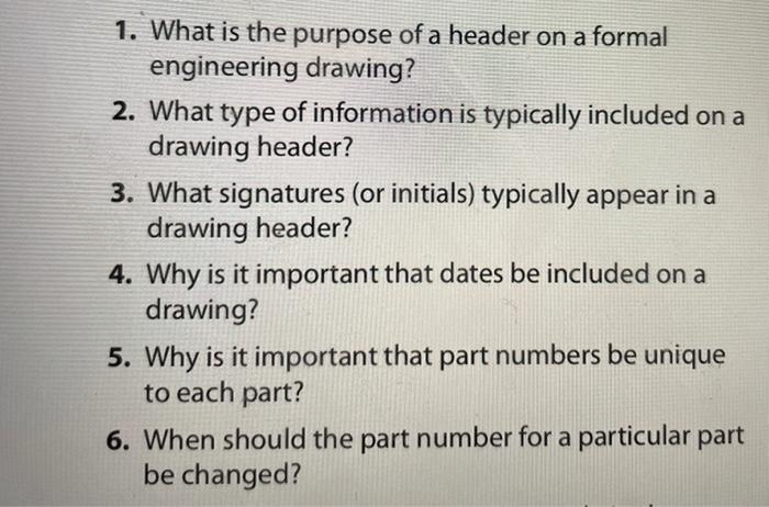 1. What is the purpose of a header on a formal | Chegg.com