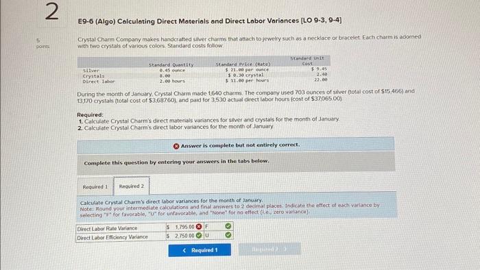 Solved E9-6 (Algo) Colculating Direct Materials and Direct | Chegg.com