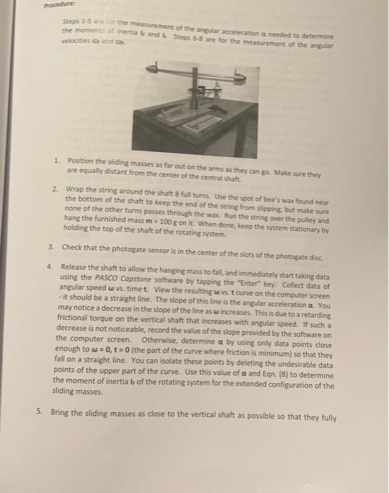 Solved DESERVATION OF ANGULAR MOMENTUM Objective: The | Chegg.com