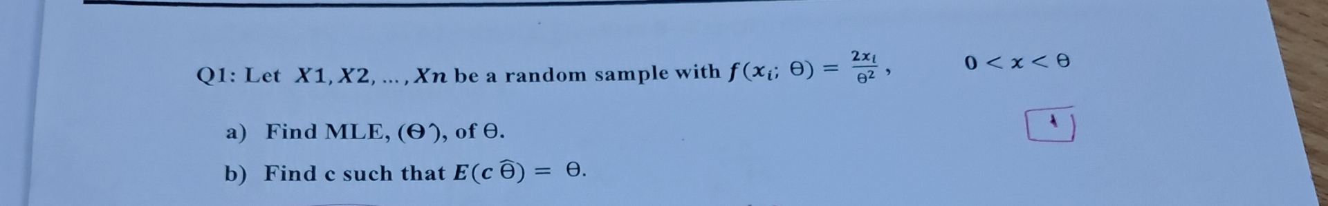 Solved Q1: Let x1,x2,dots,xn ﻿be a random sample with | Chegg.com