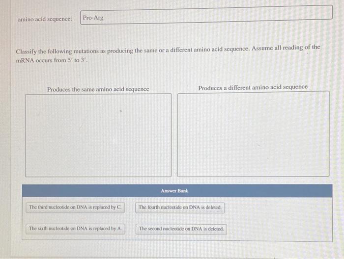 Solved Classify the following mutations as producing the | Chegg.com