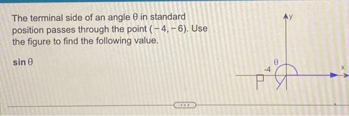 Solved The terminal side of an angle 0 in standard position | Chegg.com