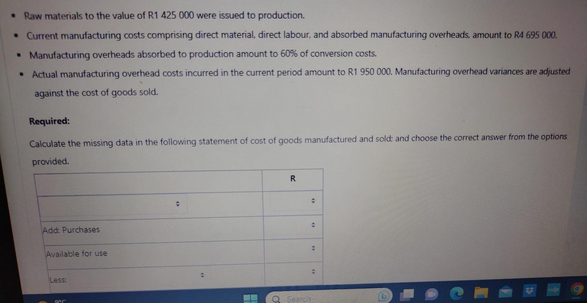 Solved Impangele Limited uses a normal costing system. Given | Chegg.com