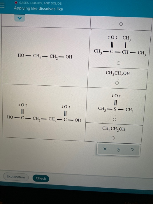 Solved For each solute, click the button under the better | Chegg.com
