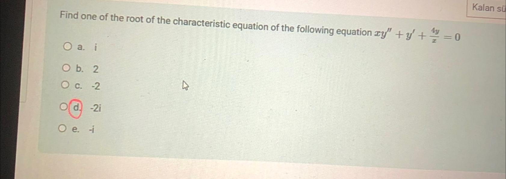 Solved Find one of the root of the characteristic equation | Chegg.com