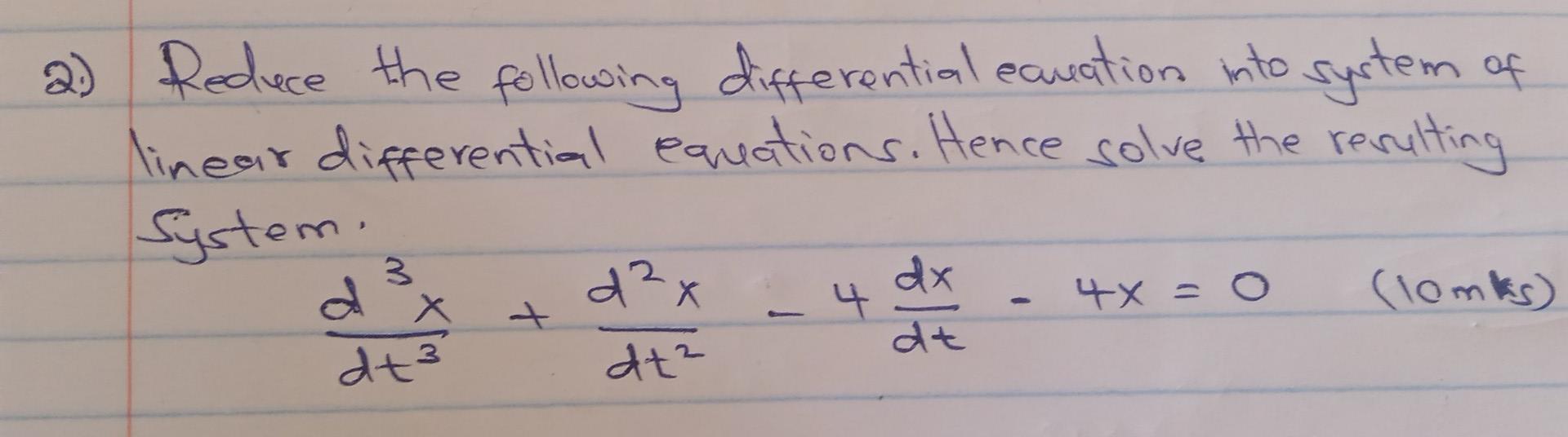Solved 2. Reduce the following differential equation into | Chegg.com