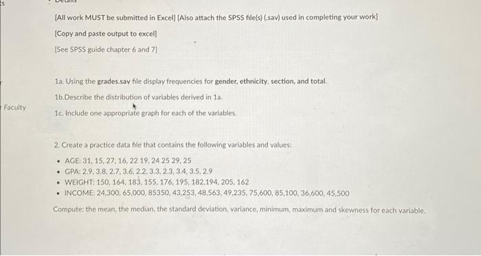 [All work MUST be submitted in Excel] [Also attach | Chegg.com