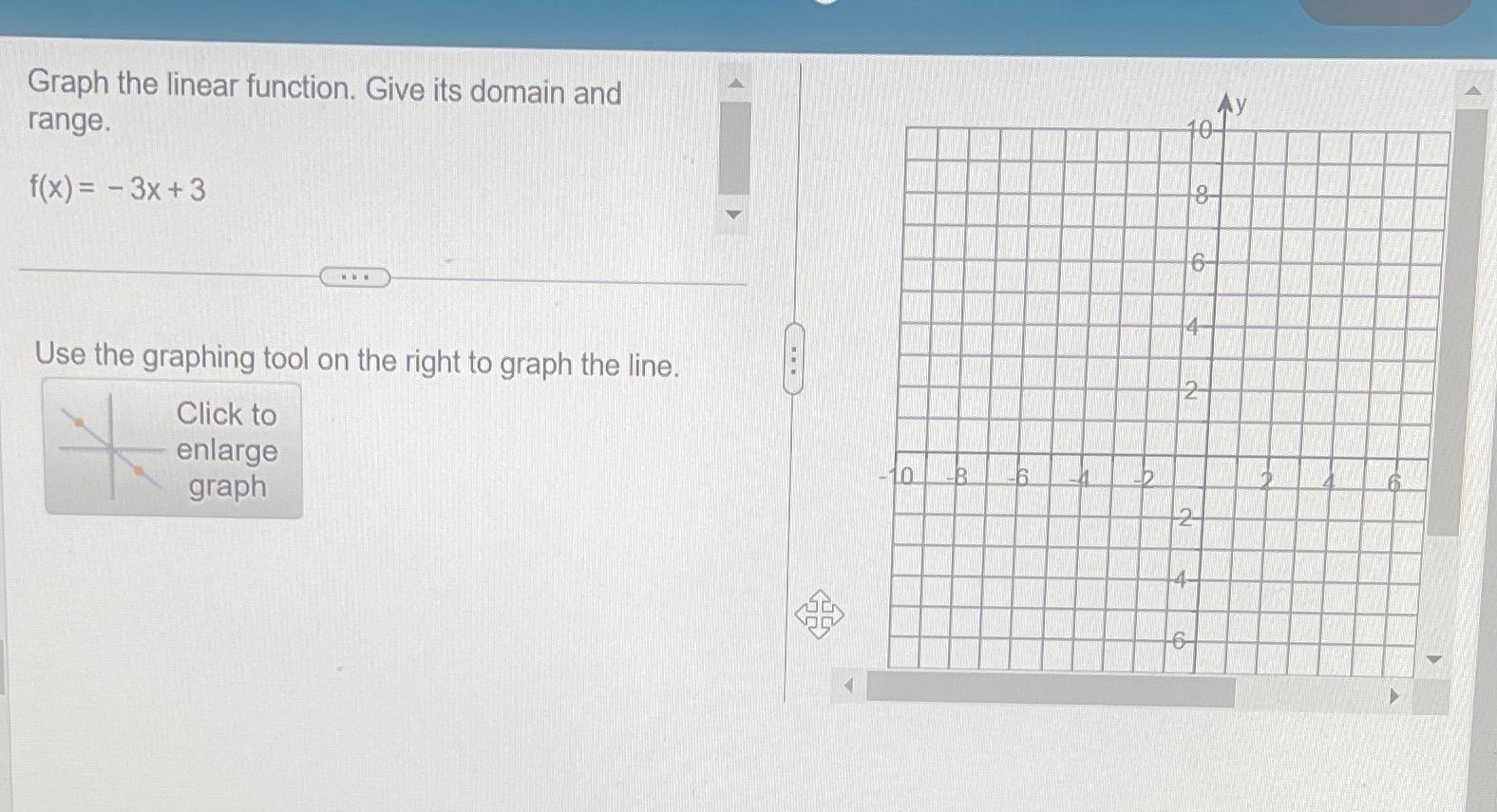 Solved Graph the linear function. Give its domain and | Chegg.com