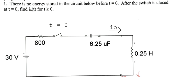 There is no ﻿energy stored in ﻿the circuit below | Chegg.com