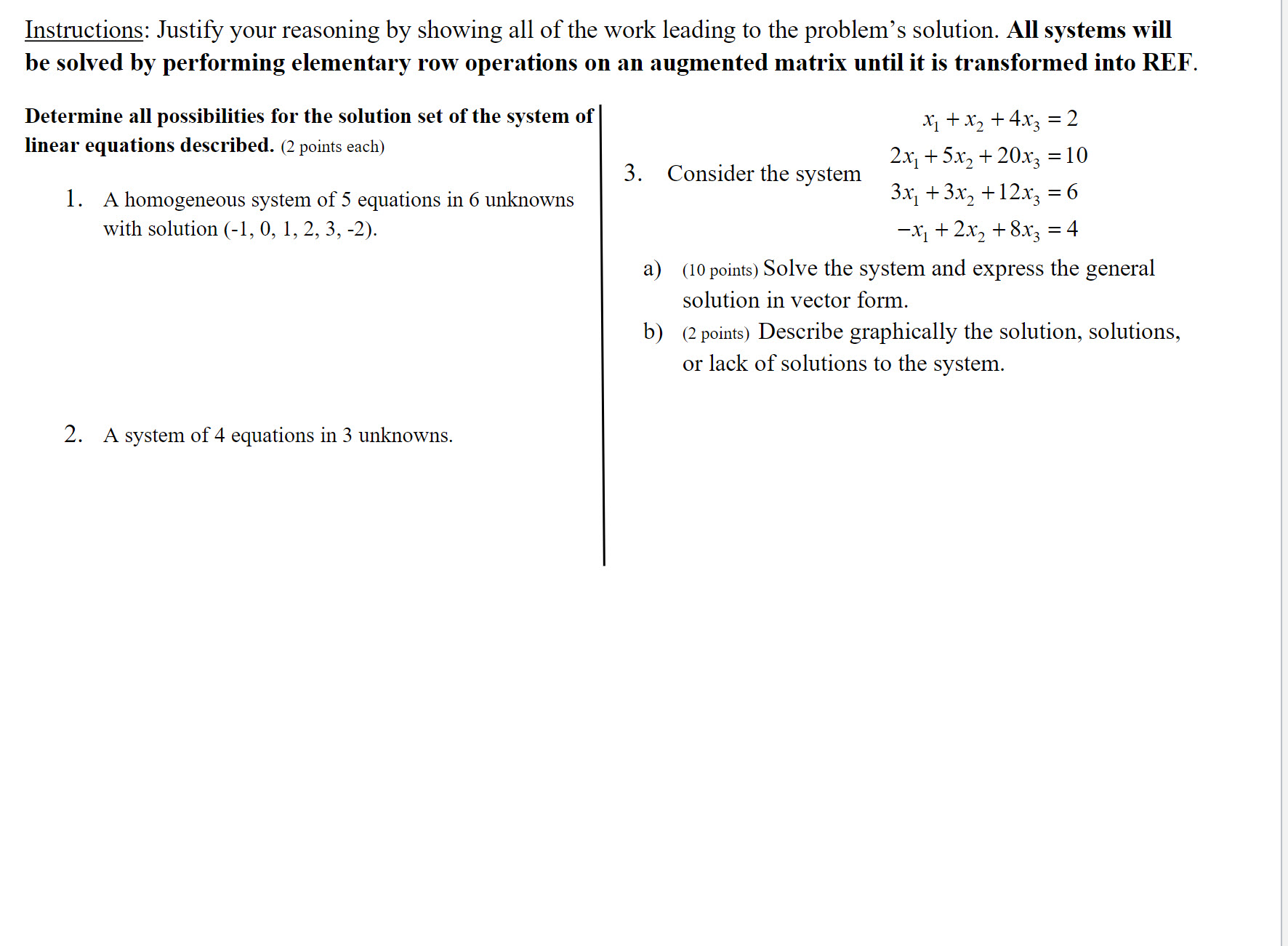 Instructions: Justify your reasoning by showing all | Chegg.com