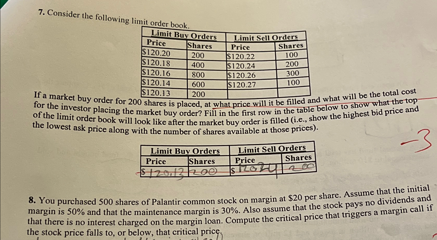 Solved Consider the following limit order book.\table[[Limit | Chegg.com