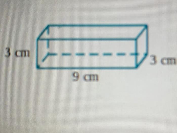 Solved find the surface area of this rectangular prism (USE | Chegg.com