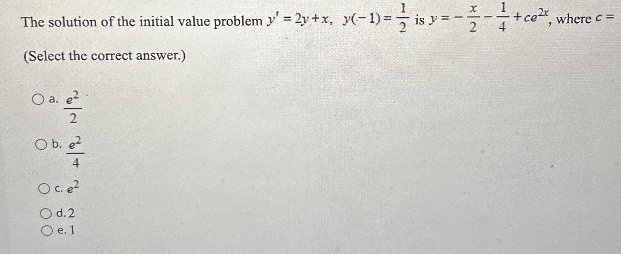 Solved The solution of the initial value problem | Chegg.com