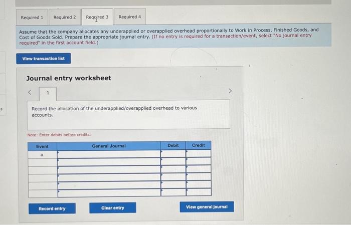 Solved Problem 3-12 (Algo) Predetermined Overhead Rate; | Chegg.com