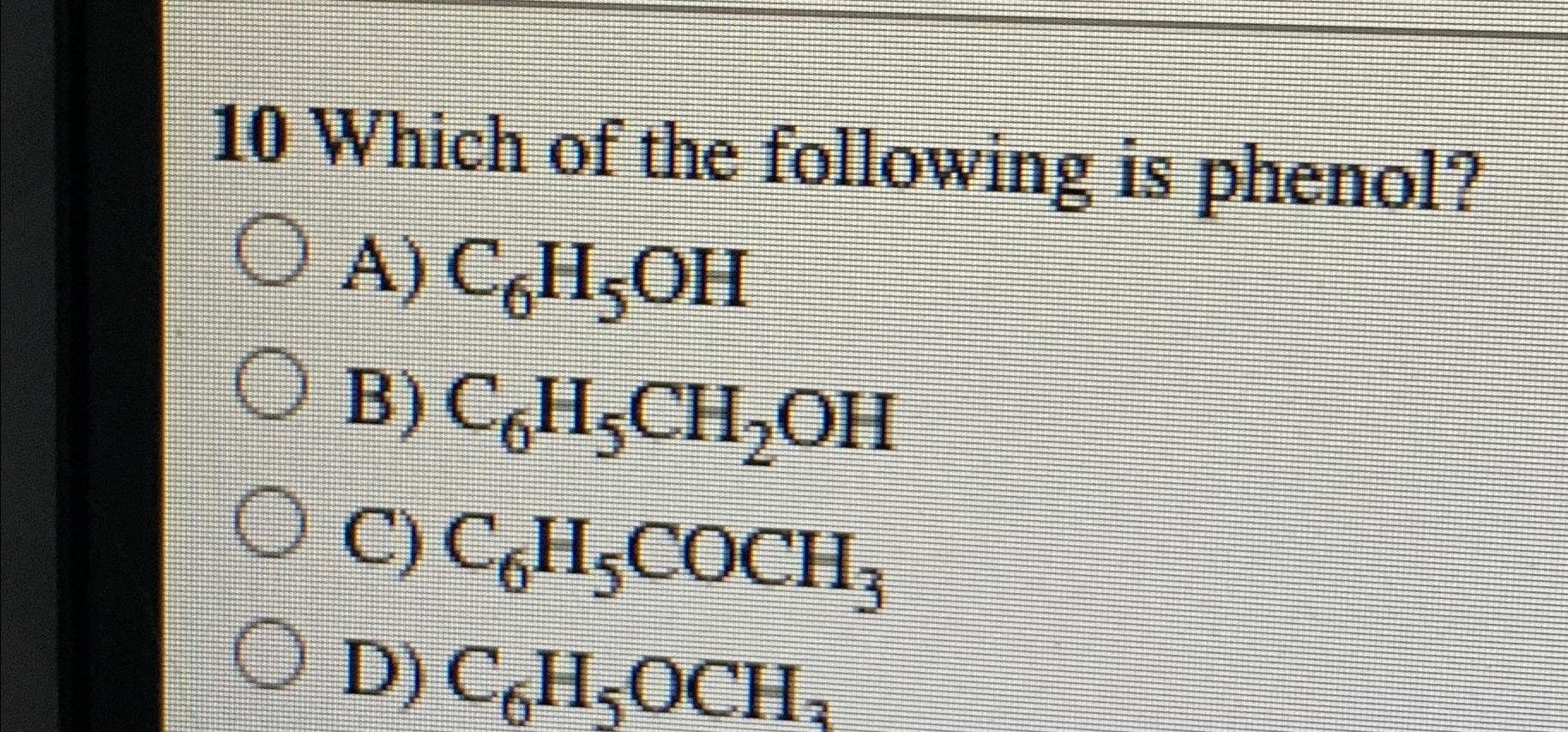 Solved 10 ﻿Which of the following is | Chegg.com