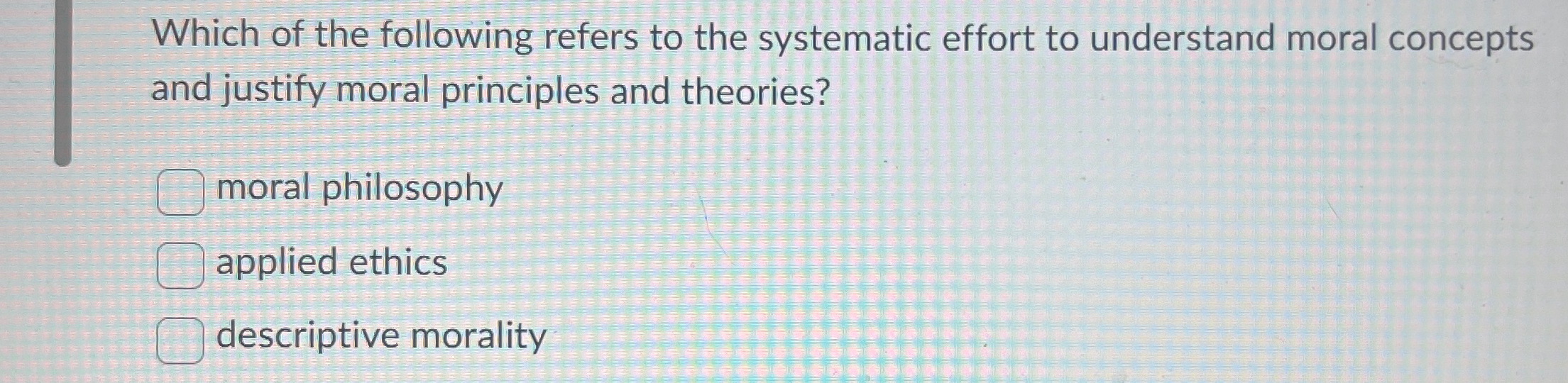 Solved Which of the following refers to the systematic | Chegg.com