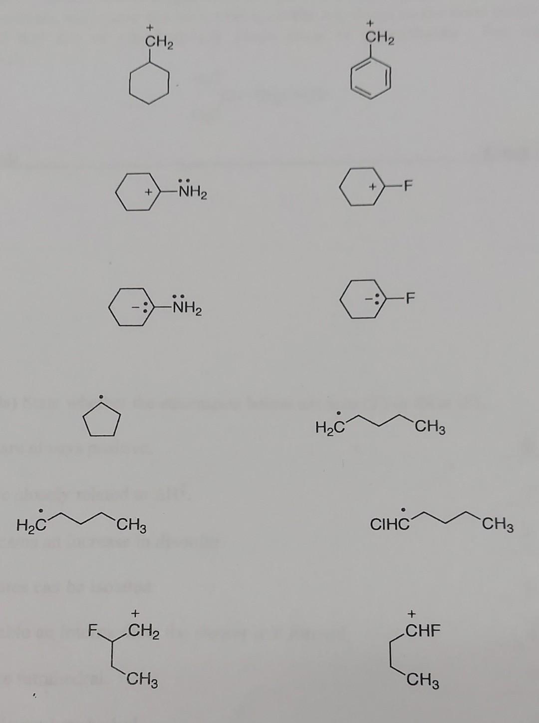 Solved For each pair below circle the more stable | Chegg.com