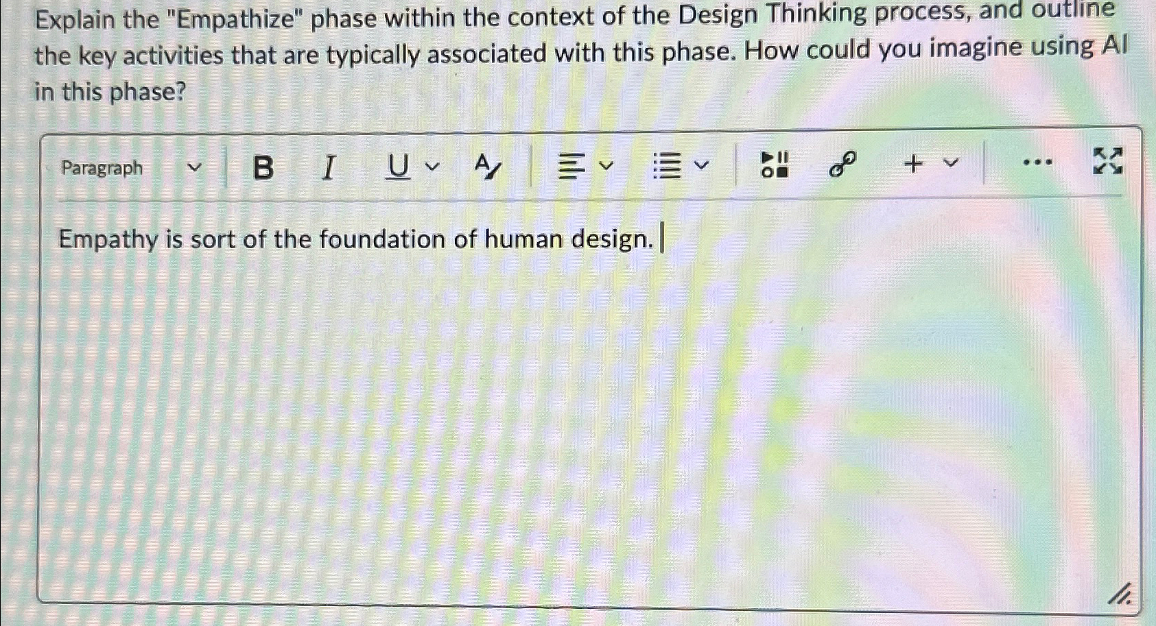 Solved Explain the "Empathize" phase within the context of | Chegg.com