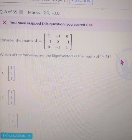 Solved You have skipped this question, you scored | Chegg.com
