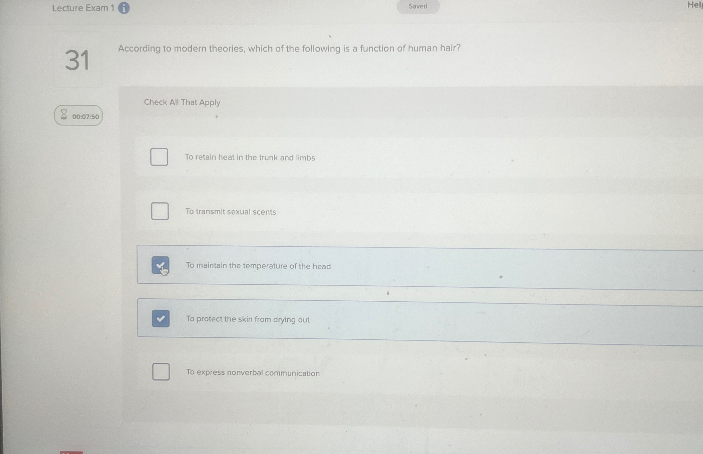 Solved Lecture Exam 1Saved31According to modern theories, | Chegg.com