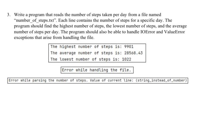 Solved 3. Write a program that reads the number of steps | Chegg.com